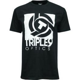 Triple 9 Logo Tee Black Lg - ATV