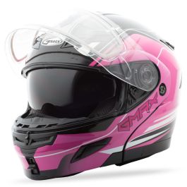 GMAX GM-54S MODULAR HELMET TERRAIN BLACK/PINK X - ATV